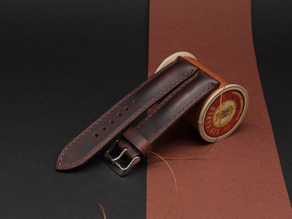 Badalassi Wax Tabacco Padded Leather Watch Strap - Omega/Rolex/Tudor ...